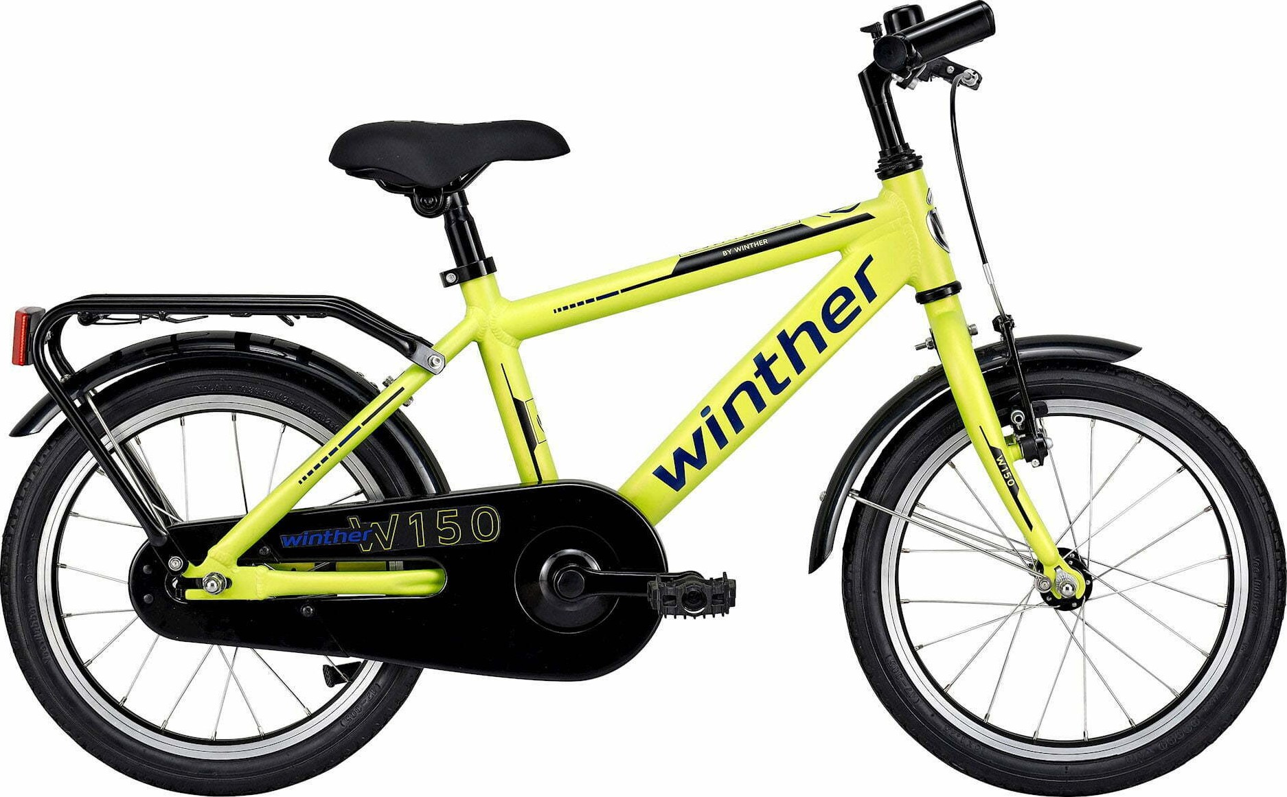 Winther 150 Dreng 16" 1g 2023 - Gul/Grøn (Udstillingsmodel) – Bikeland